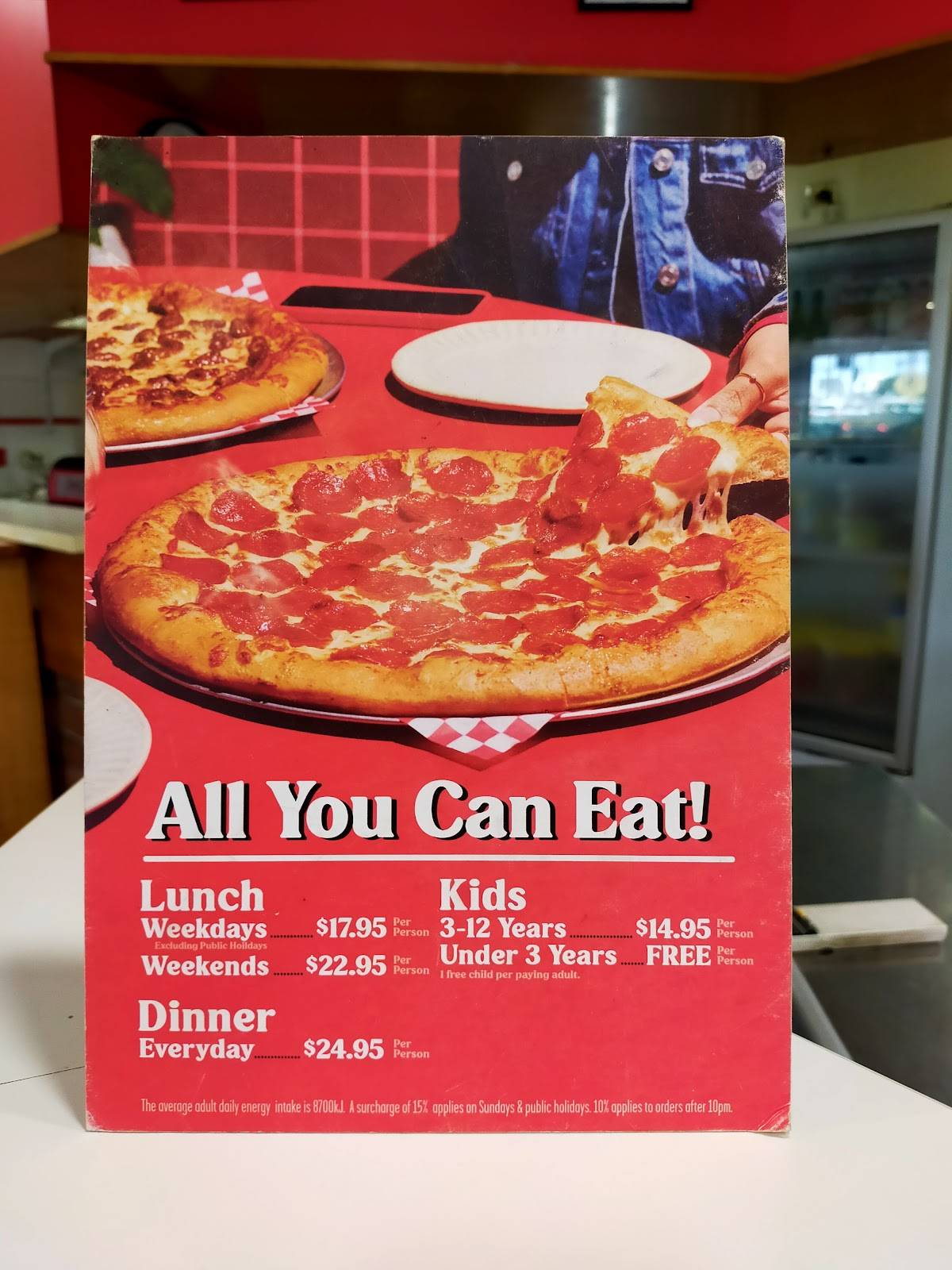 Menu at Pizza Hut Gympie Dine In restaurant, Gympie, 112 Bruce Hwy