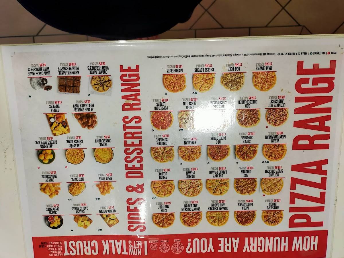 Menu at Pizza Hut Gympie Dine In restaurant, Gympie, 112 Bruce Hwy