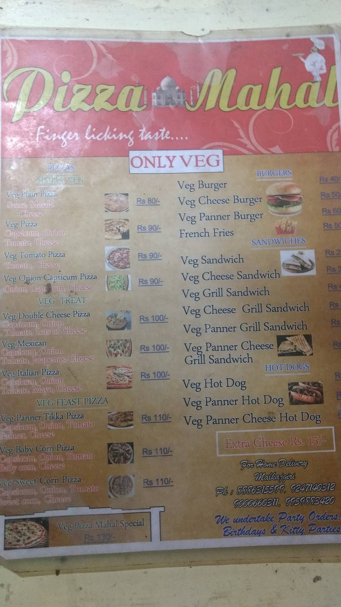 Menu at Pizza Mahal, Hyderabad, -31