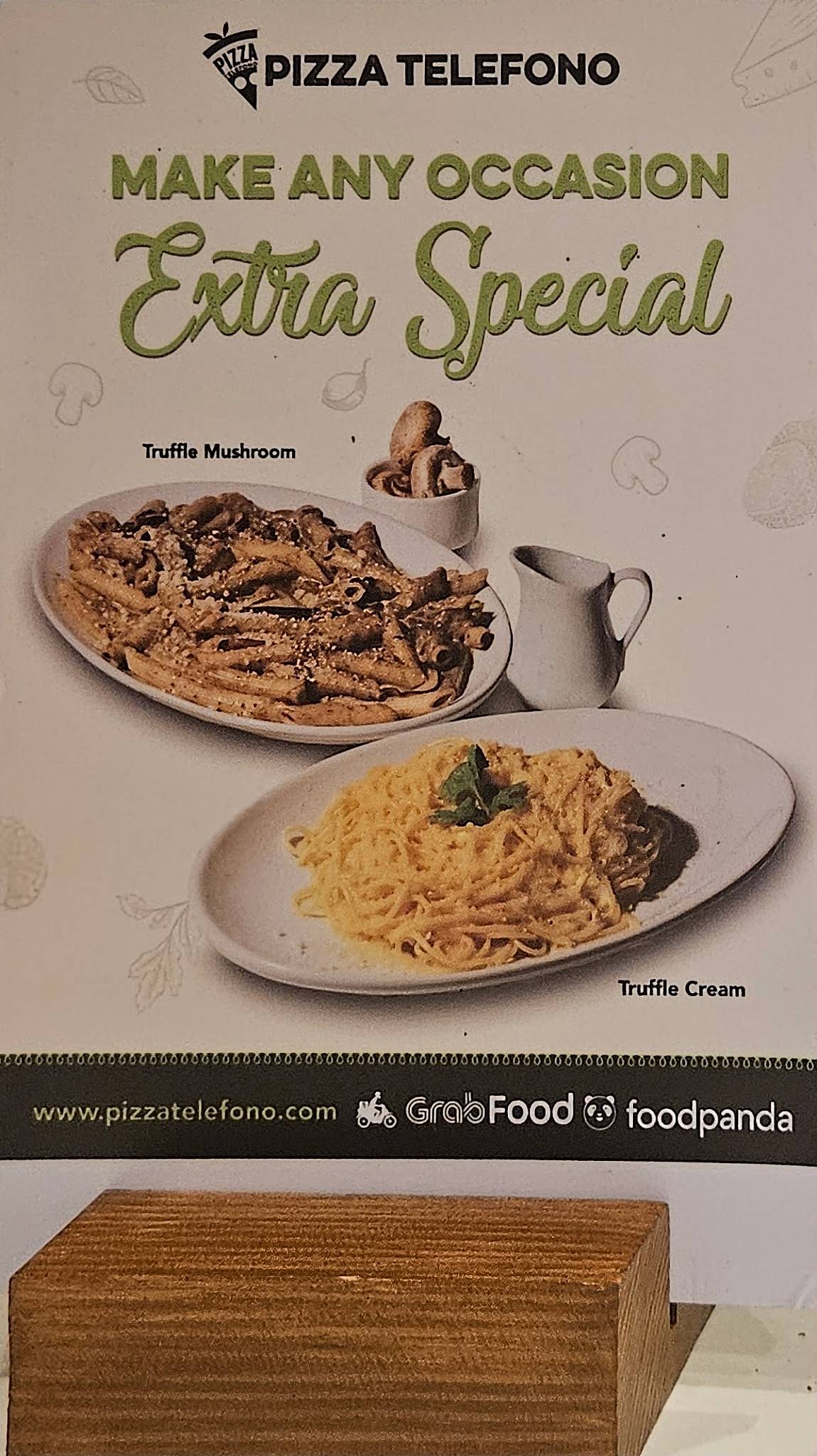 Menu at Pizza Telefono restaurant, Manila, 1004 Leon Guinto St