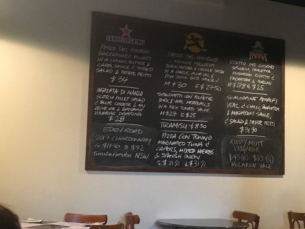 Menu at Amalfi Pizzeria Ristorante, Adelaide