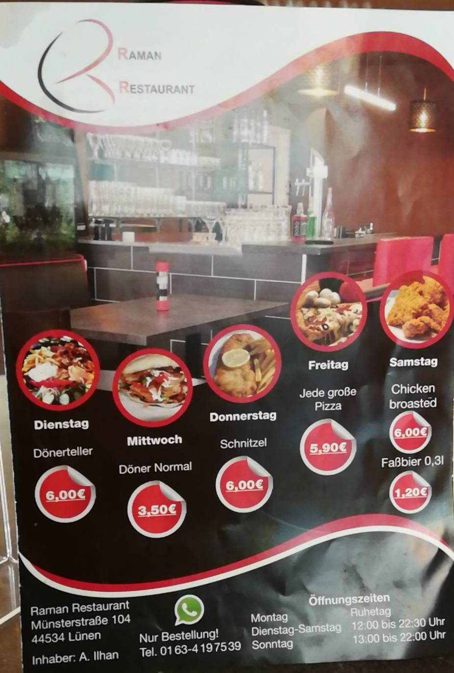 Speisekarte von Raman Restaurant, Lünen