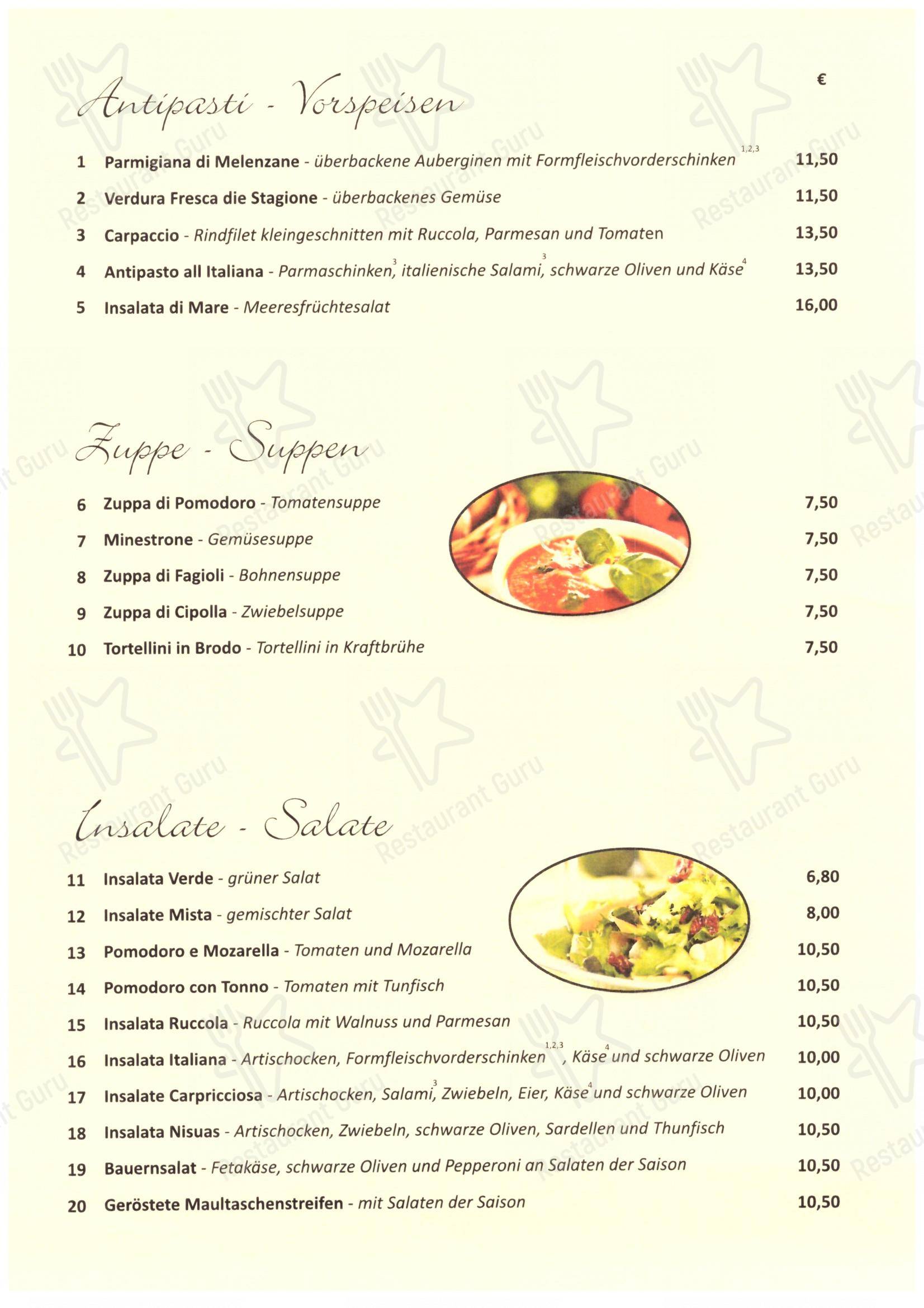 Speisekarte von Pizzeria Sportheim FSV Deufringen, Aidlingen
