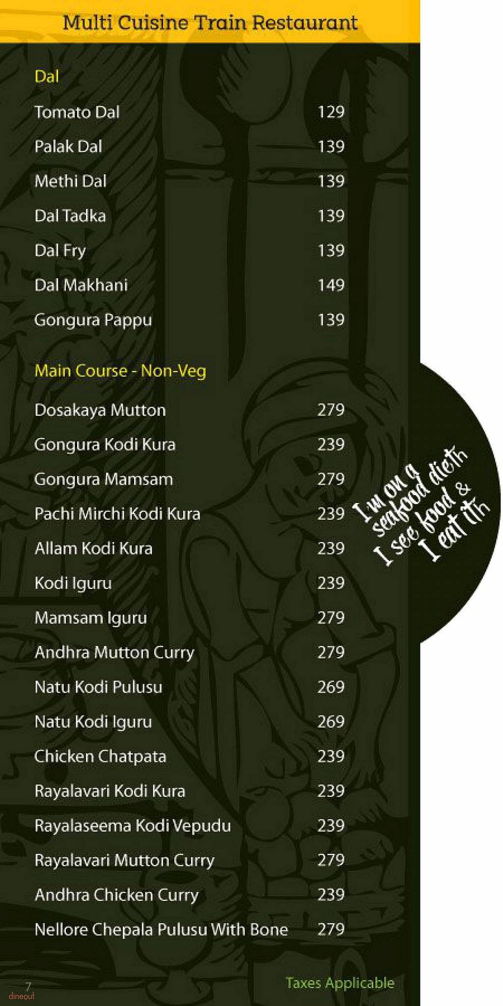 Menu at Platform 65 - The Train Theme Restaurant - KPHB, Hyderabad