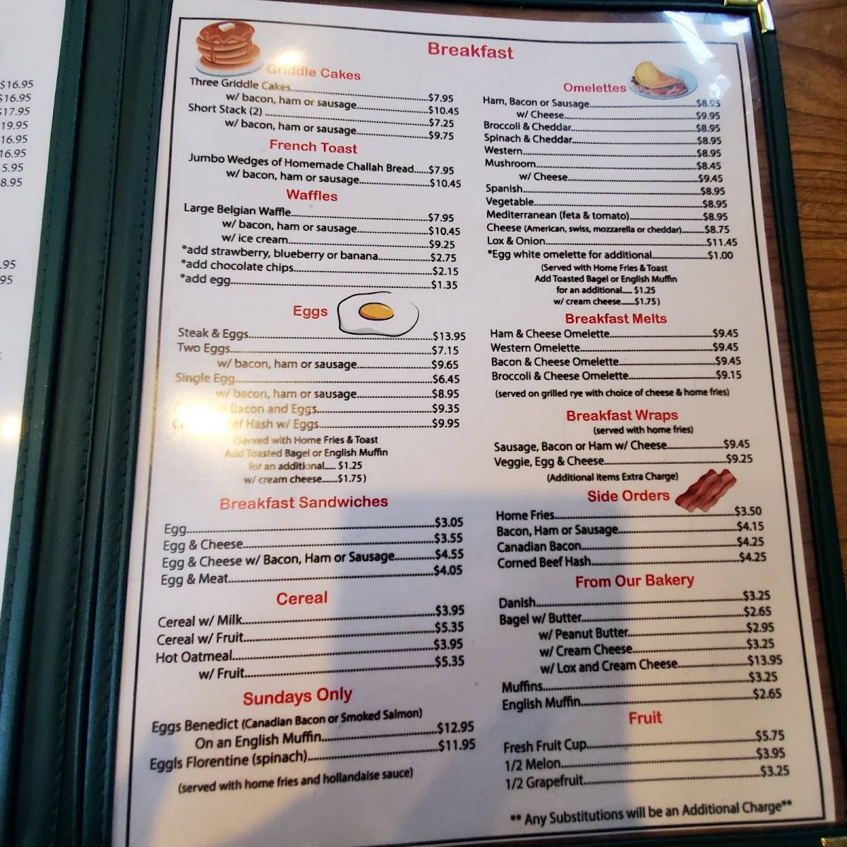 Menu at Plaza Diner restaurant, Oneonta
