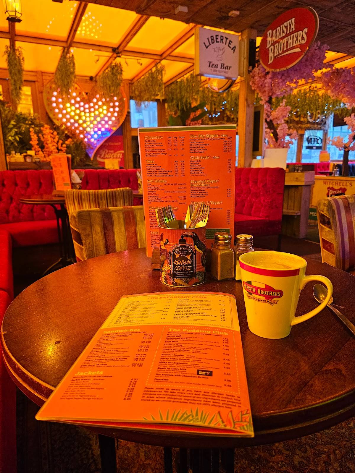 Menu at The Caffeine Club, Plymouth