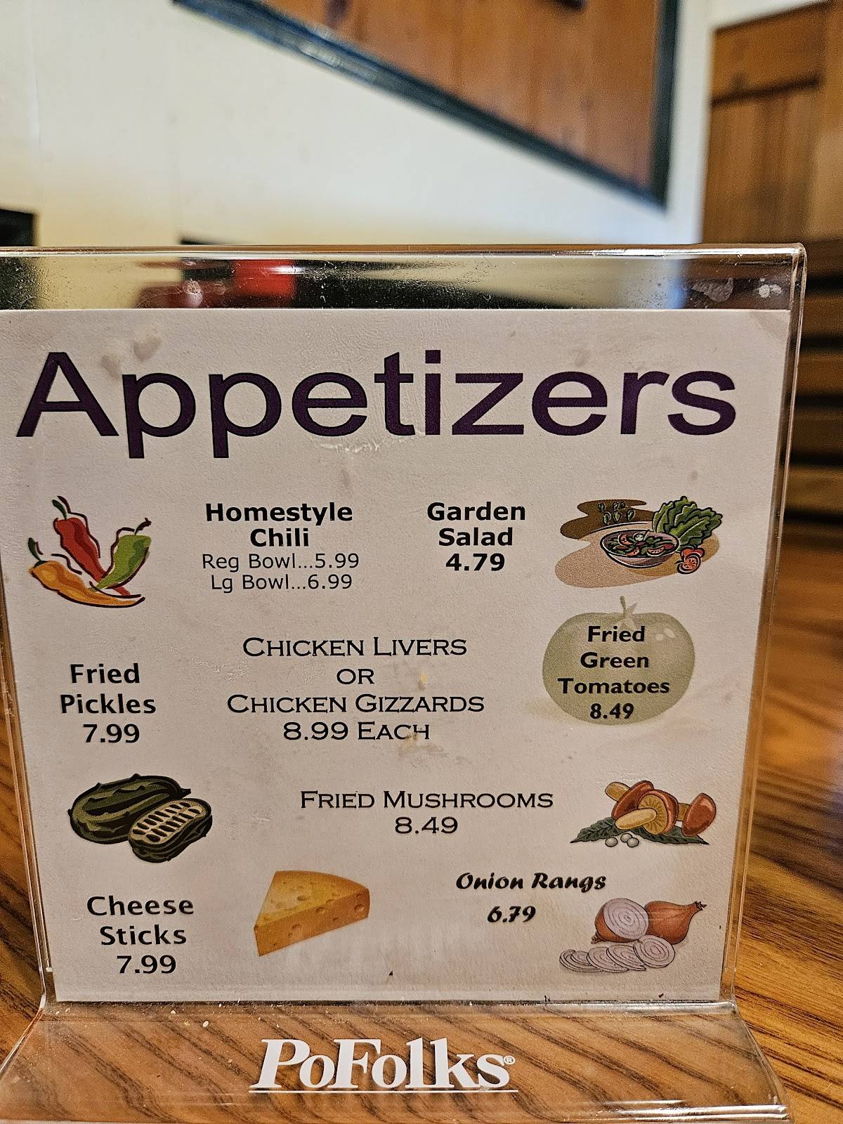 Menu at PoFolks Restaurant, Saint Petersburg, 34th St N