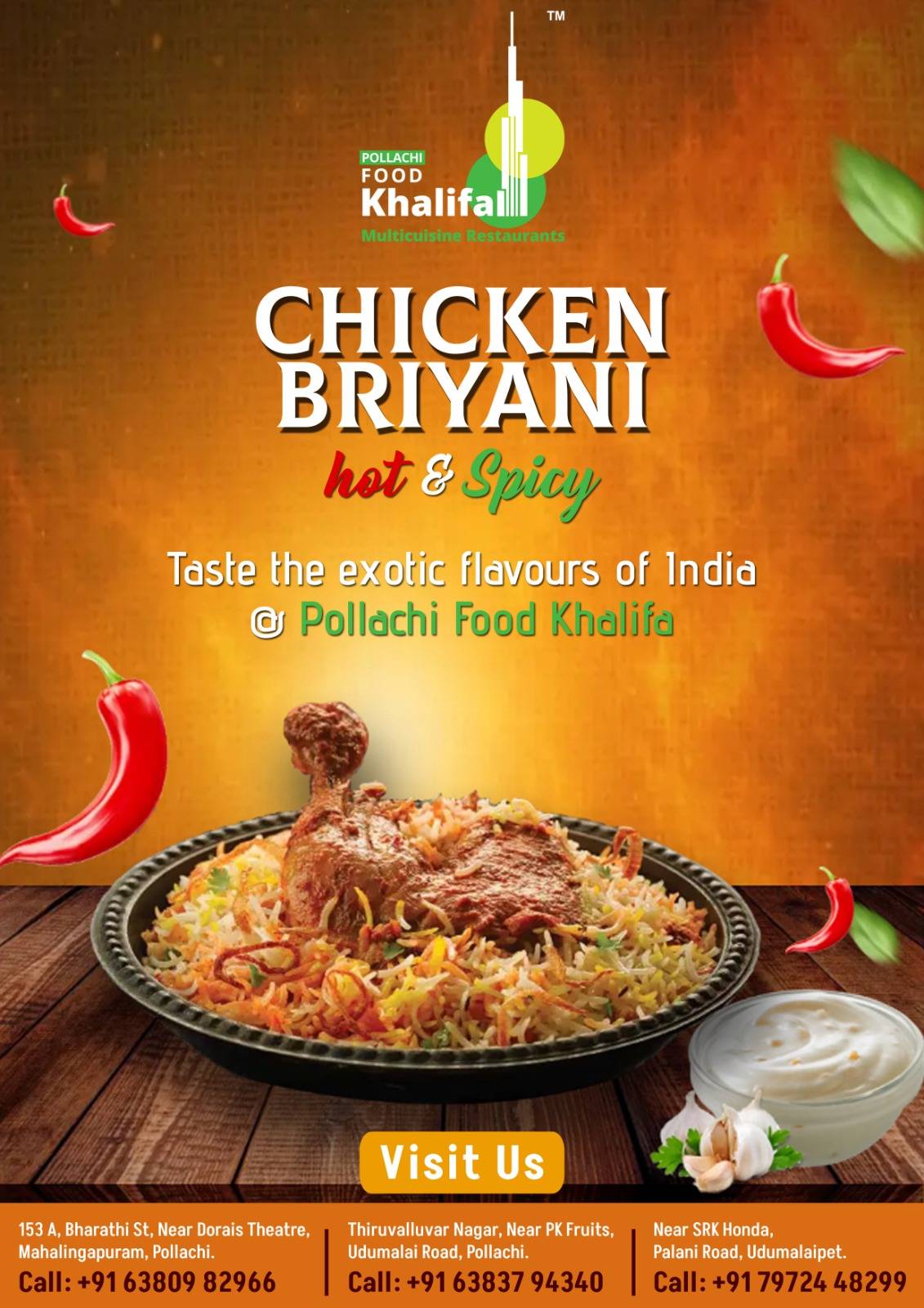 Menu at Food Khalifa Restaurant, Pollachi