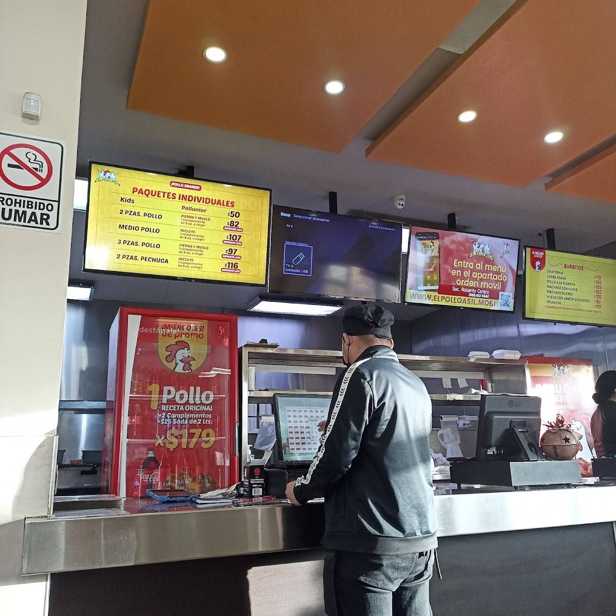 Carta del restaurante Pollo Asil, Rosarito