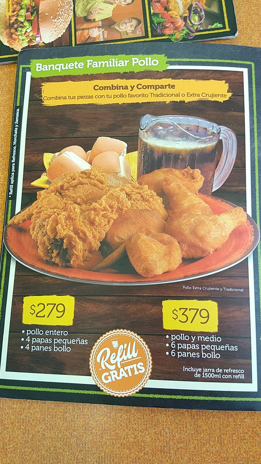Carta del restaurante Pollo Campero • Tapachula, Tapachula del Córdova ...