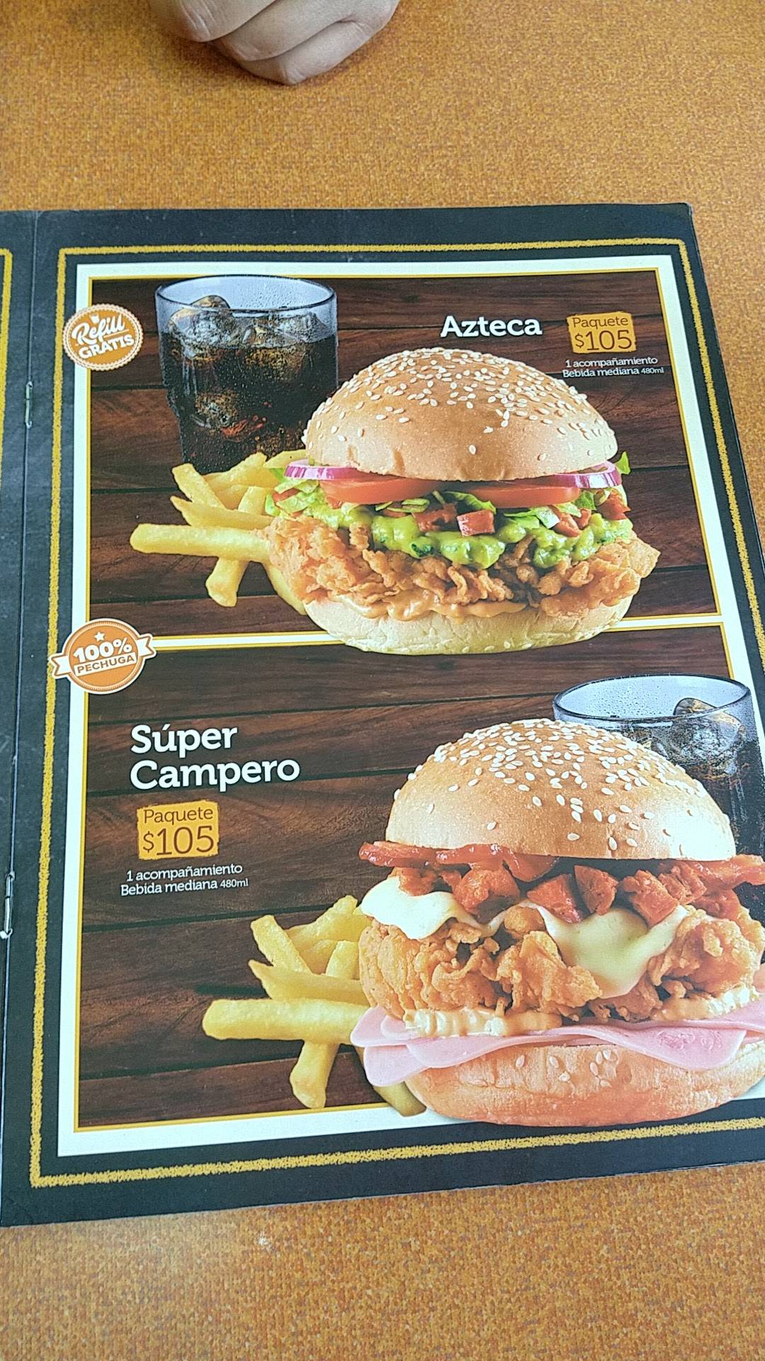 Carta del restaurante Pollo Campero • Tapachula, Tapachula del Córdova ...
