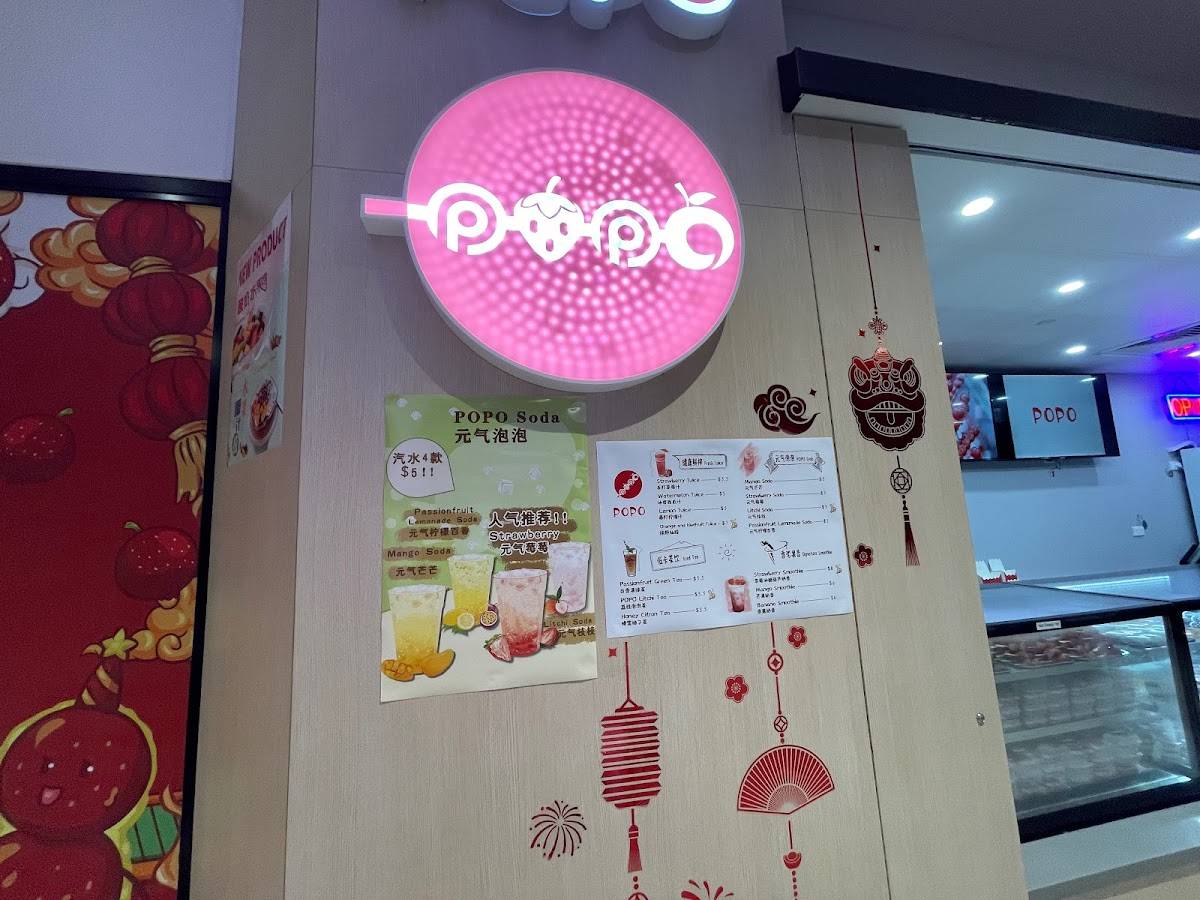 Menu at Popo desserts, Sunnybank