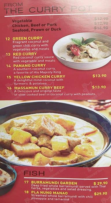 Menu at Poppy's Thai - Pakenham restaurant, Pakenham
