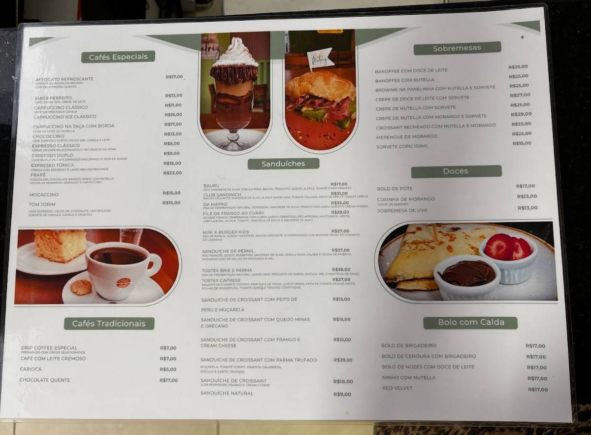 Menu em Portal da Matriz, Valença