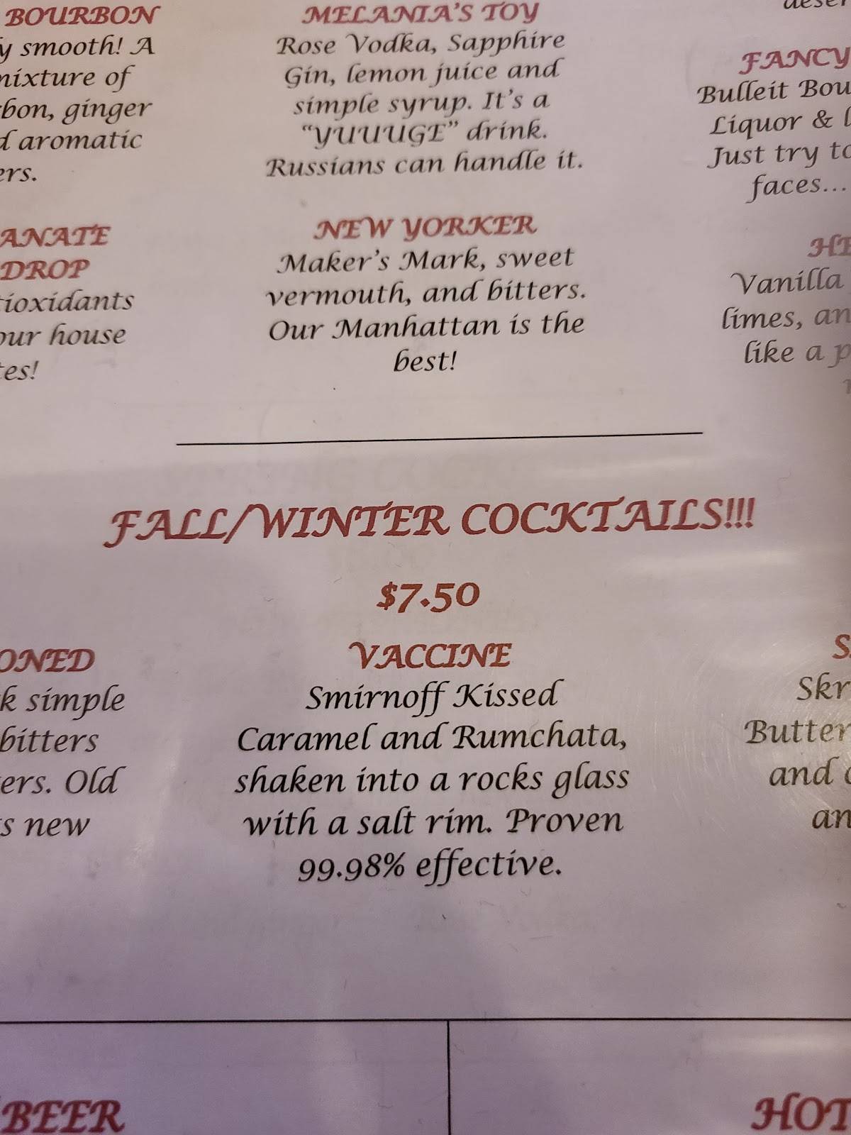 Menu at The White House Grill restaurant, Post Falls