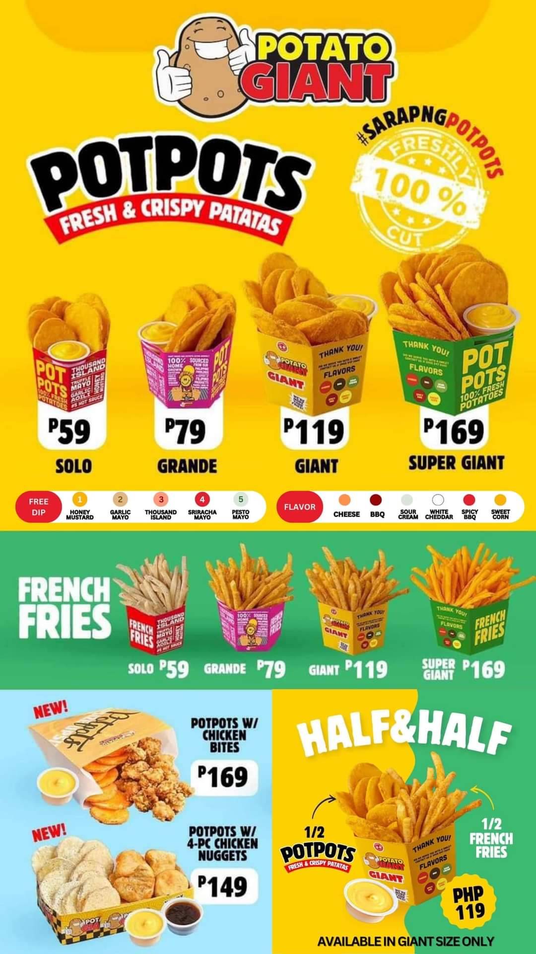 Menu at Potato Giant - Village Corner Beverly Hills pub & bar, Antipolo