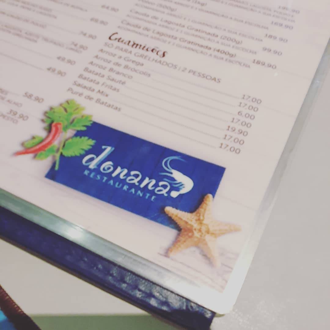 Menu em Restaurante Donana, Praia do Forte