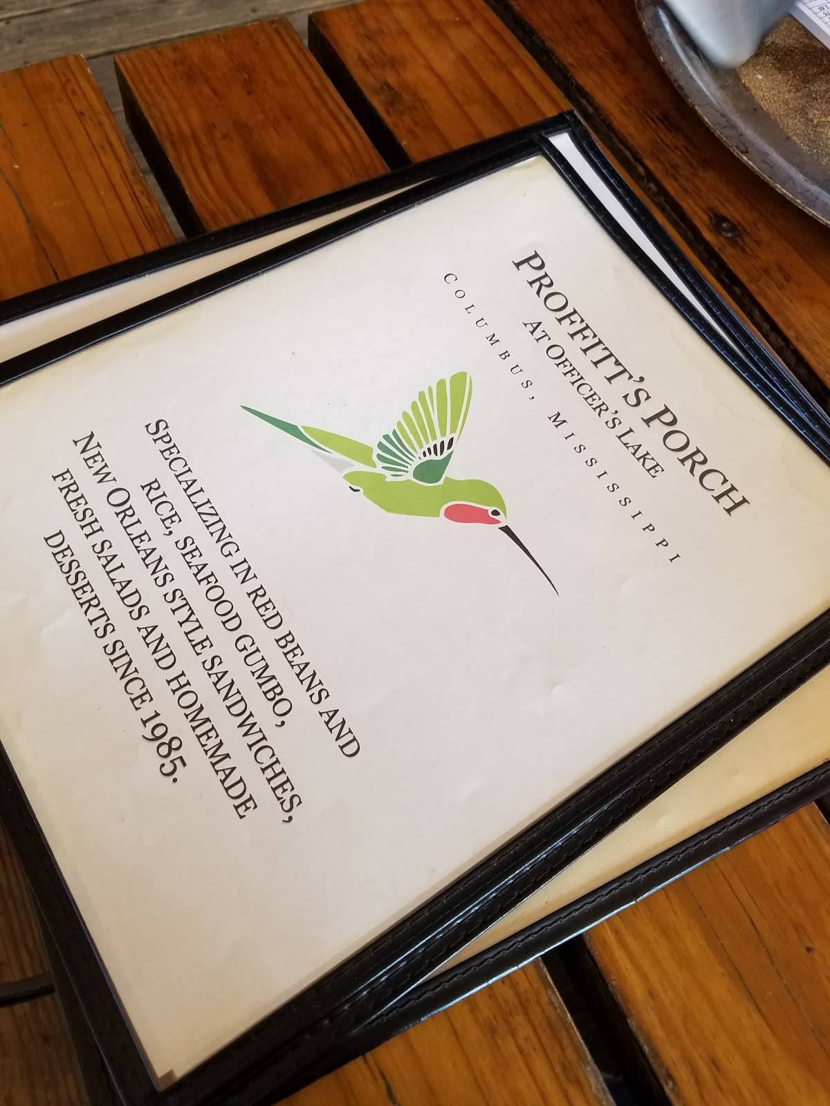 Menu at Proffitt's Porch desserts, Columbus, Officers Lake Rd