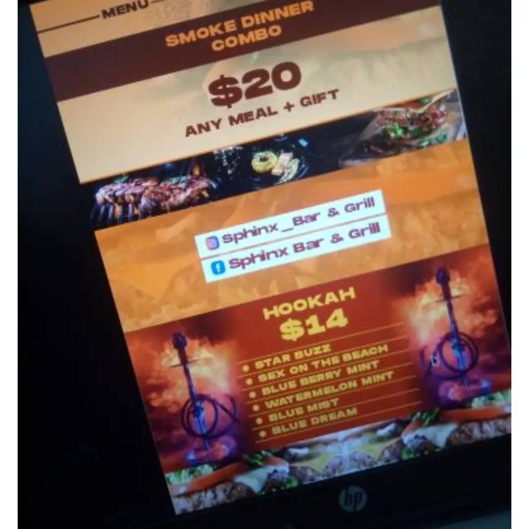 Menu at BLUE DREAM BAR & LOUNGE, Fishkill