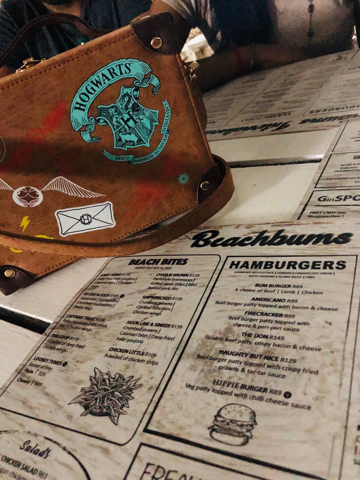 Menu at Beach Bums restaurant, Westbrook