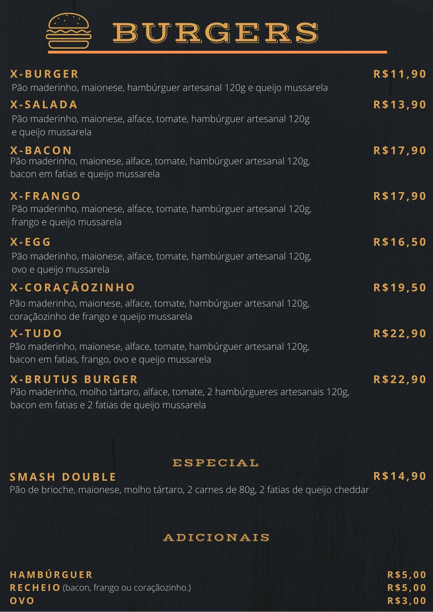 Menu em Brutus Hot Dogs e Burguers restaurante, Curitiba, R. Saturnino ...