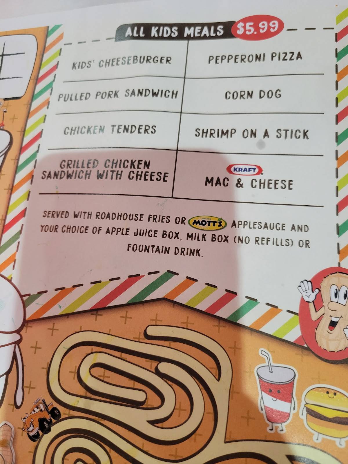Menu at Cody's Original Roadhouse - Sebring pub & bar, Sebring