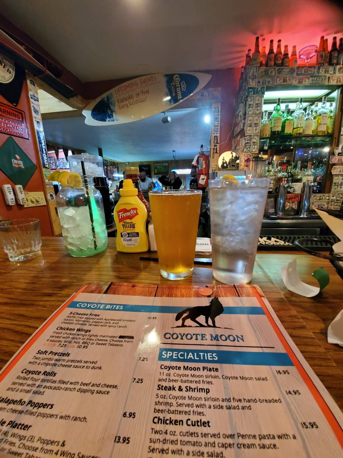 Menu at Coyote Moon Lounge pub & bar, Pagosa Springs