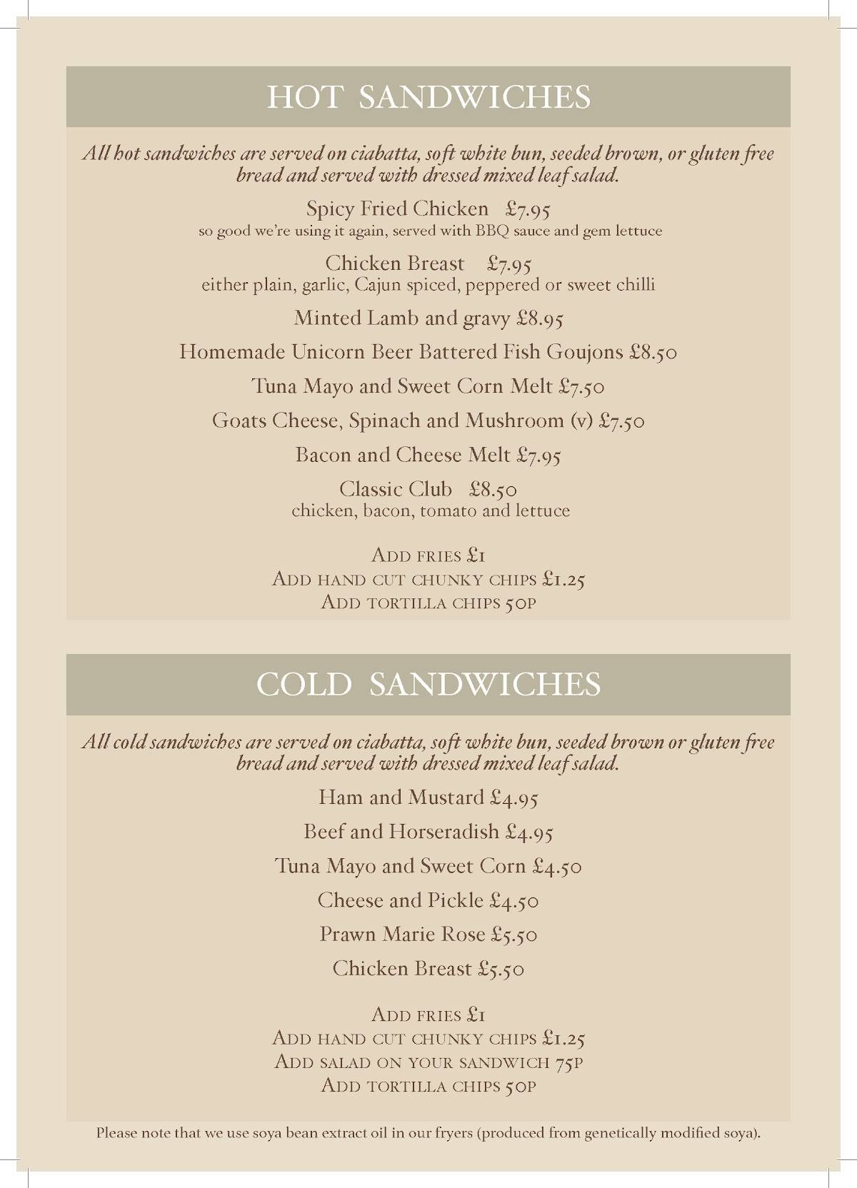 Menu at Dysarts Arms, Mossley pub & bar, Ashton-under-Lyne