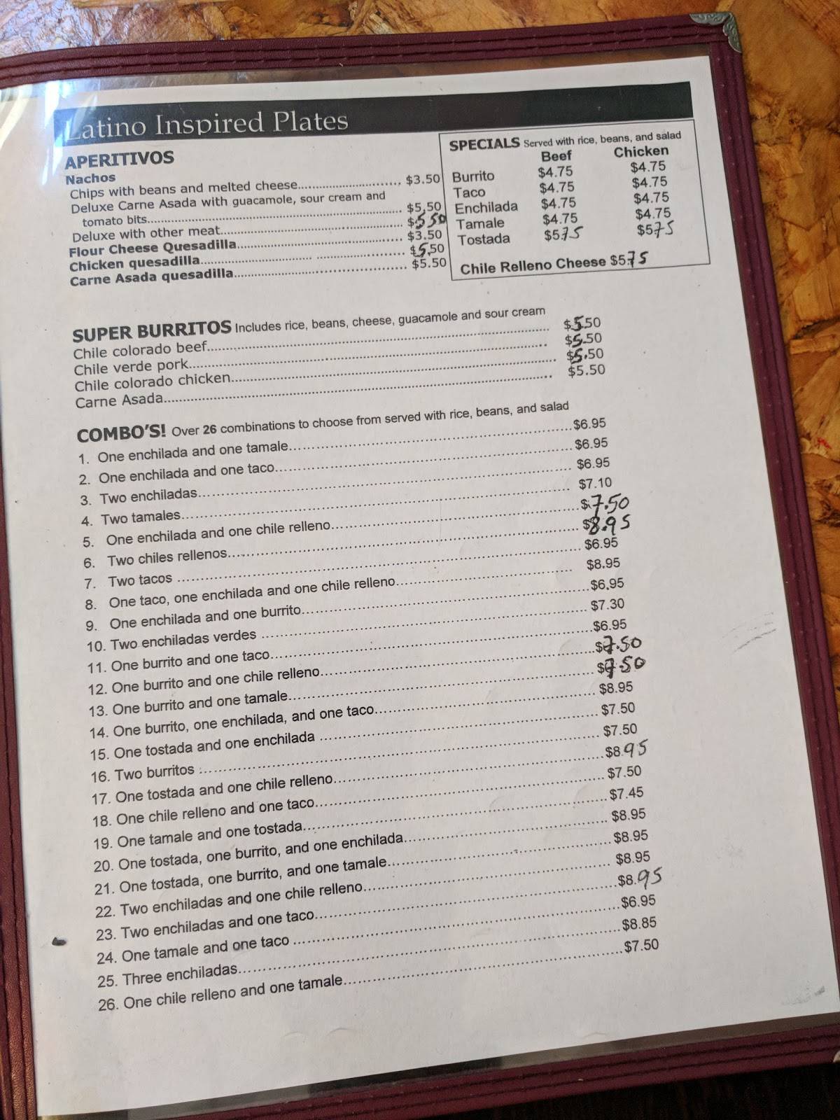 Menu at Urban Fusions pub & bar, Vallejo, 406 Virginia St