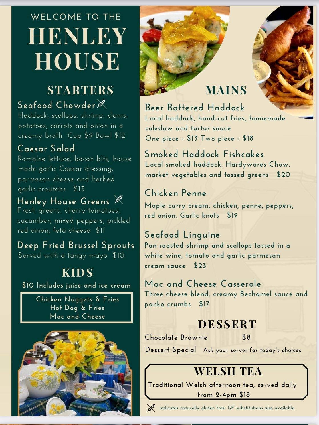 Menu at Henley House Pub And Restaurant, Sheet Harbour