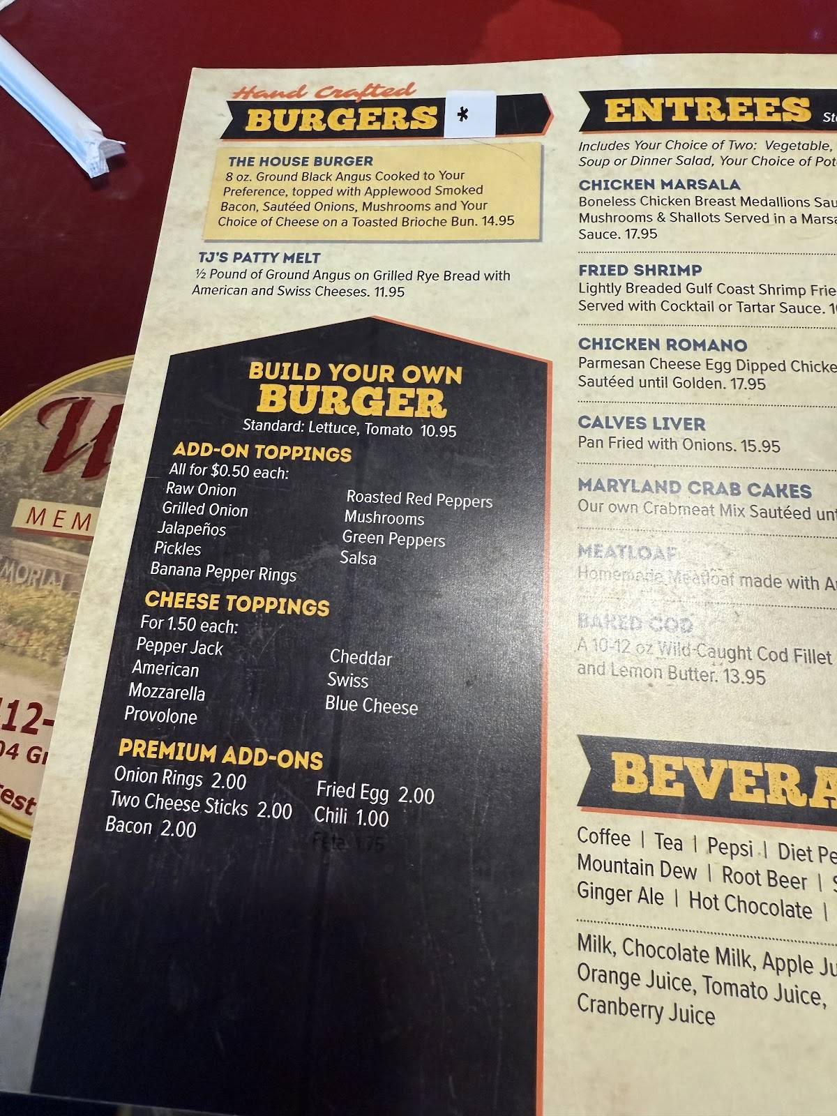 Menu at Jodi B's Restaurant, Pittsburgh, Ardmore Blvd
