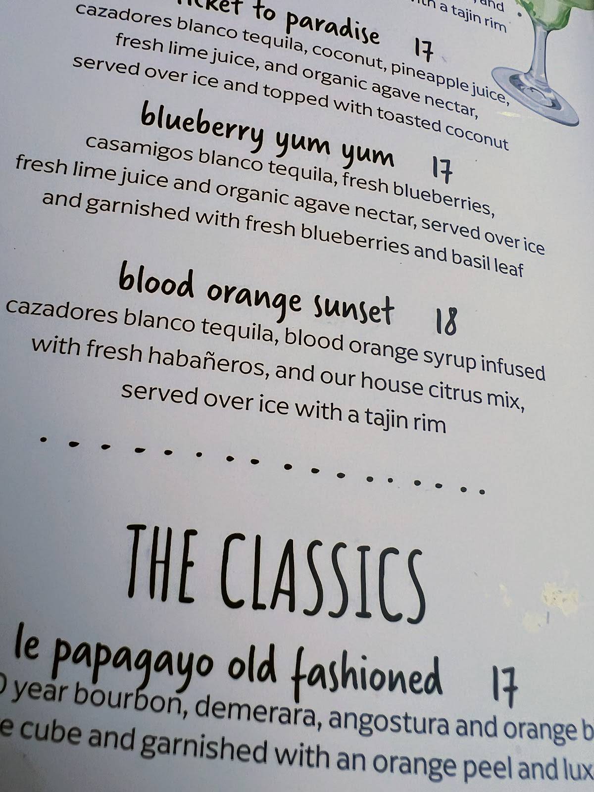 La Papagayo Menu – Le Papagayo Montalivet – QKWD