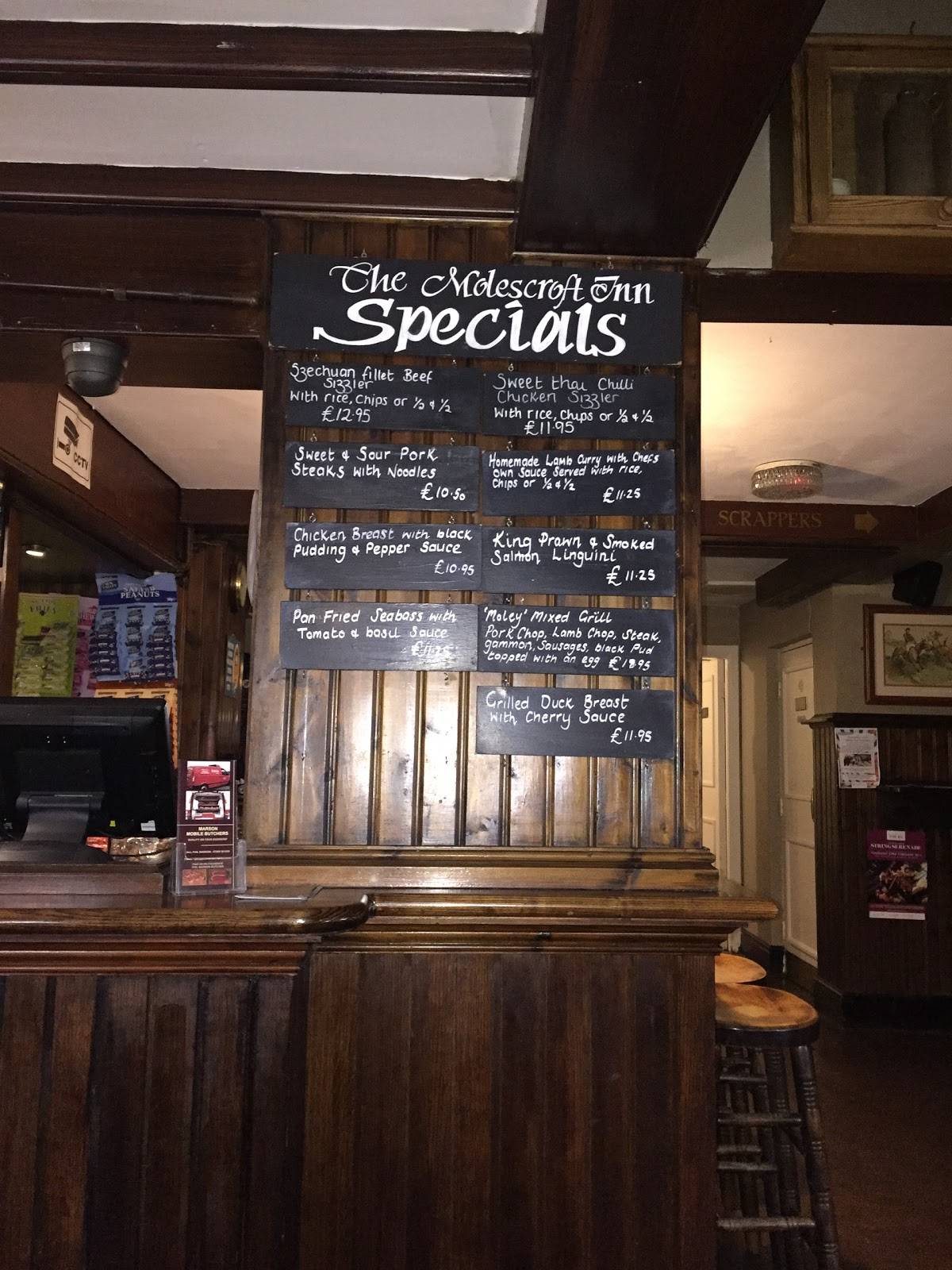 Menu at Molescroft Inn pub & bar, Beverley, 75 Molescroft Rd