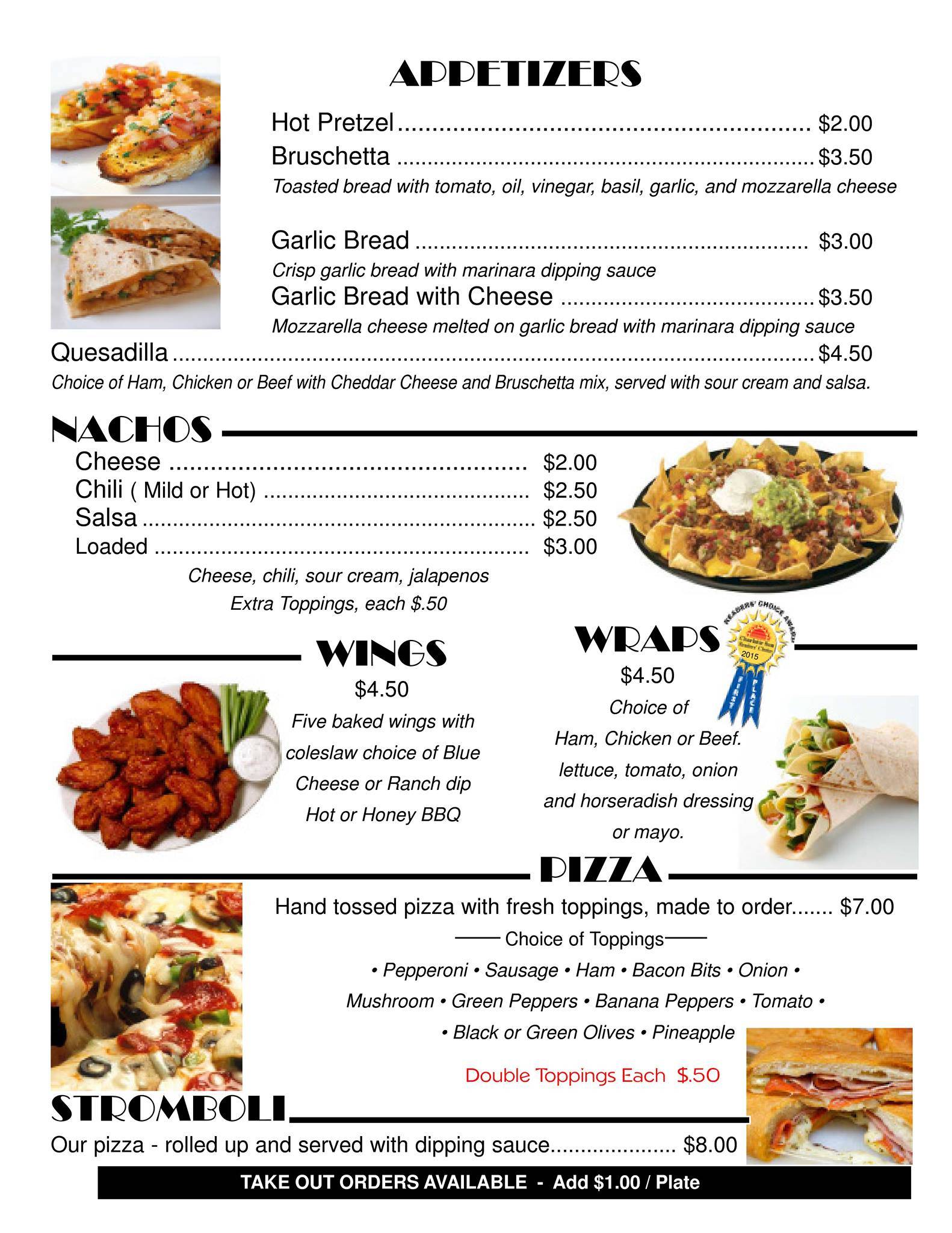 Menu at Portside Tavern pub & bar, Port Charlotte, N Tamiami Trail