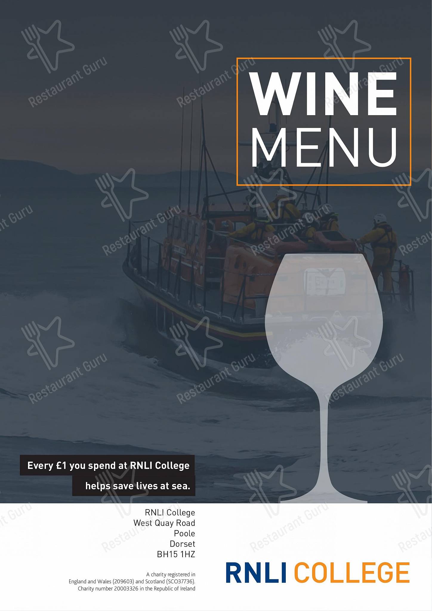 Menu at Riggers pub & bar, Poole