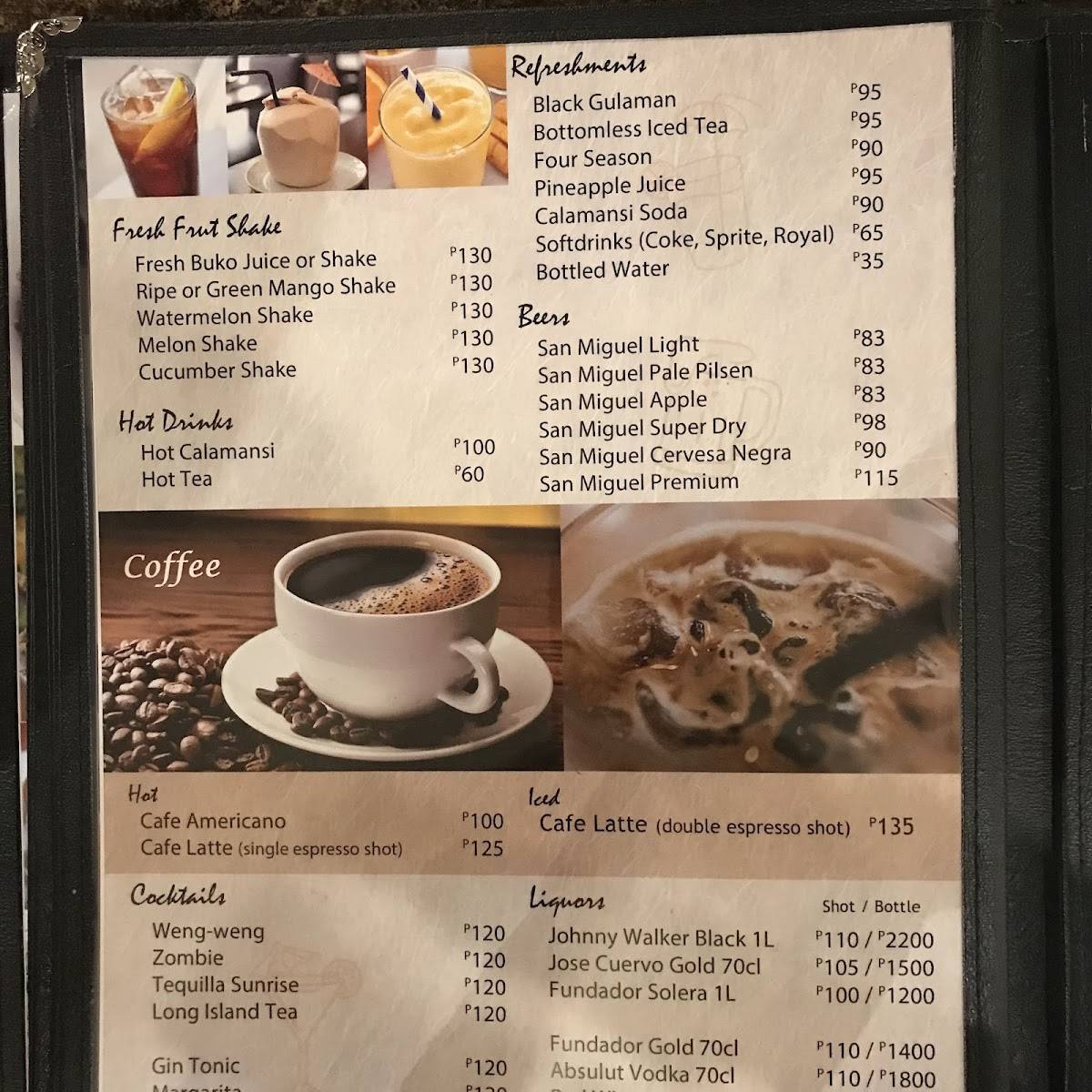 Menu at Sangkalan Restaurant, Quezon City, 41 West Ave