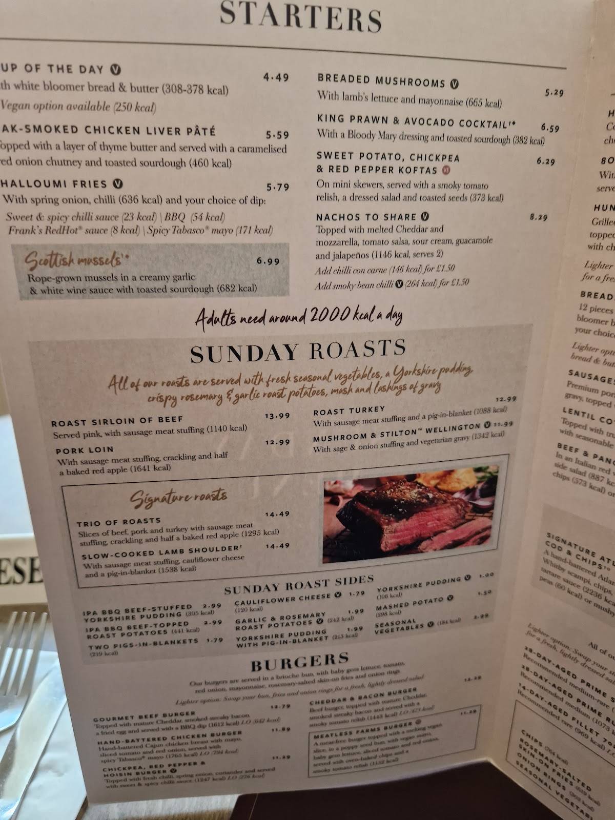 Menu at The Saracens Head pub & bar, Towcester
