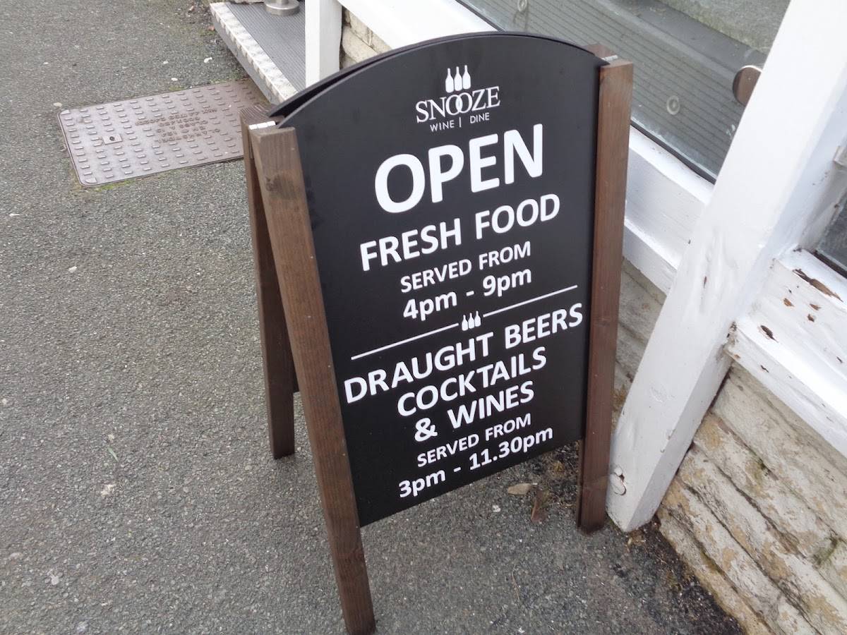 Menu at Snooze Wine Bar And Restaurant, Llandudno