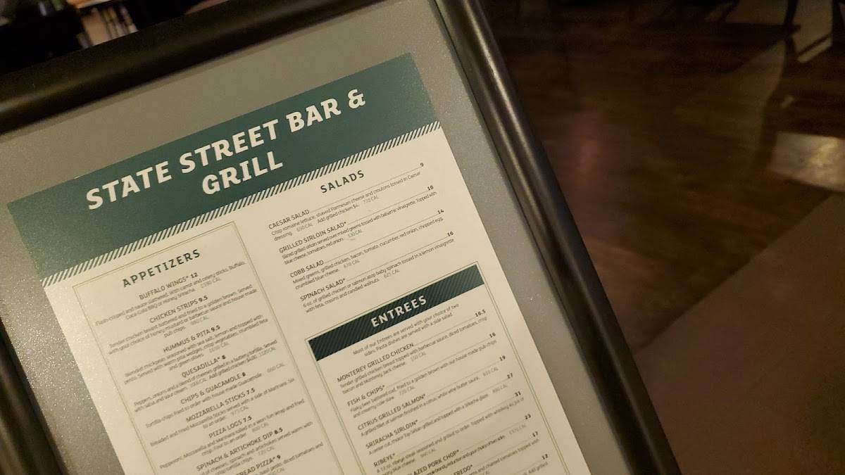 Menu at State Street Bar&Grill, Rochester