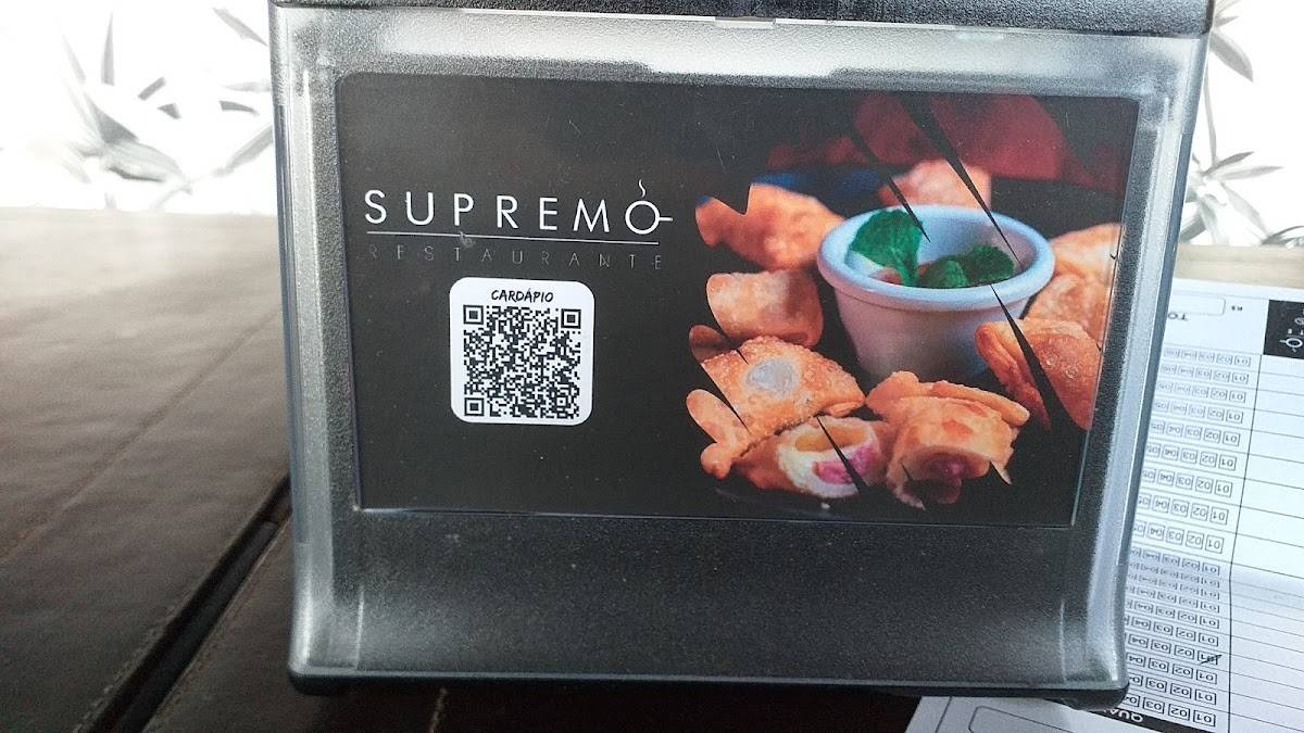 Menu em Supremo Restaurante, Gama