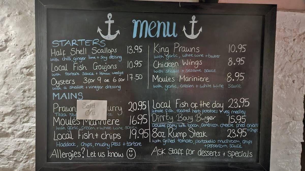 Menu at The Blue Anchor pub & bar, Brixham