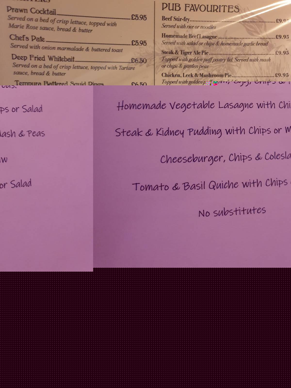 Menu at The Bull Market Deeping pub & bar, Peterborough, 19 Market Pl