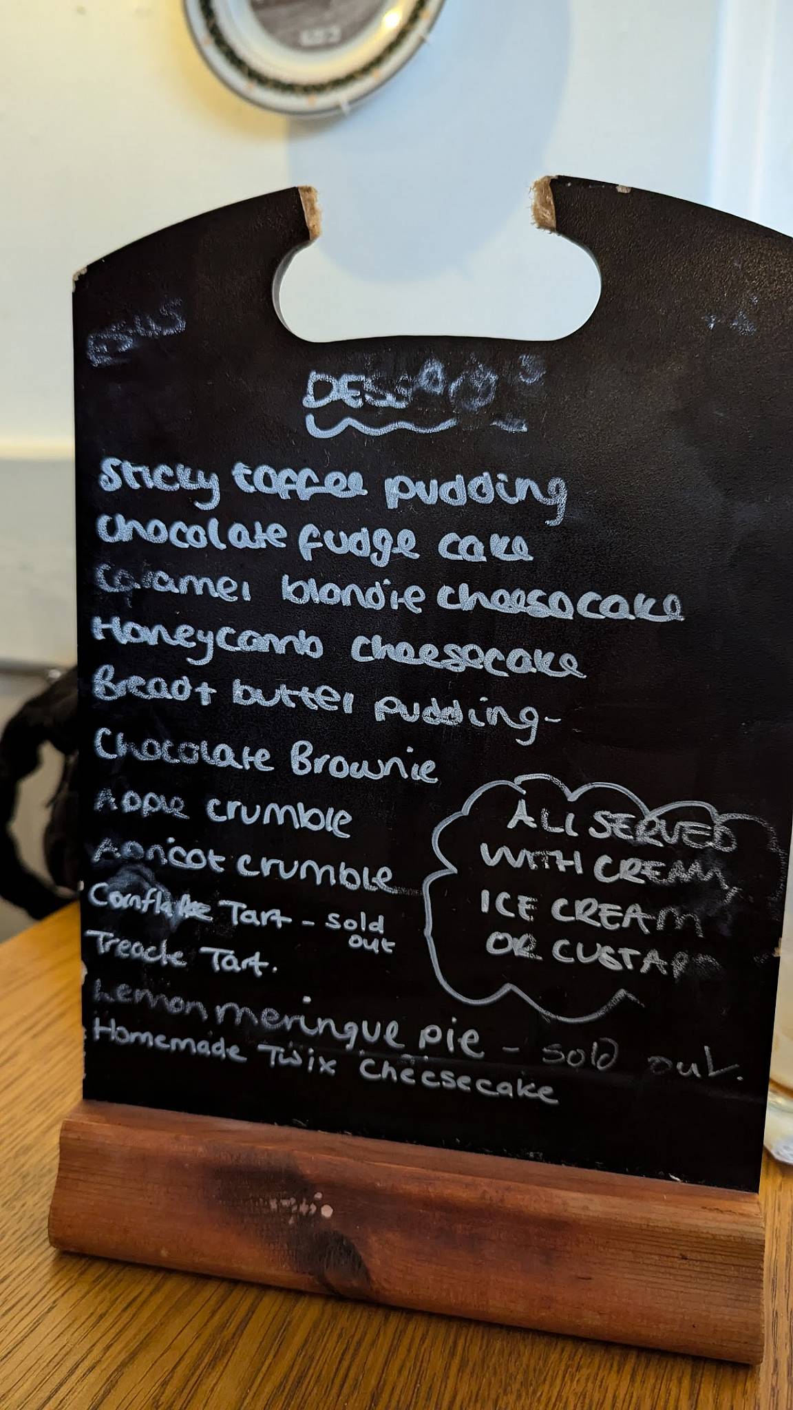 Menu at The Cross Keys pub & bar, Langley Park