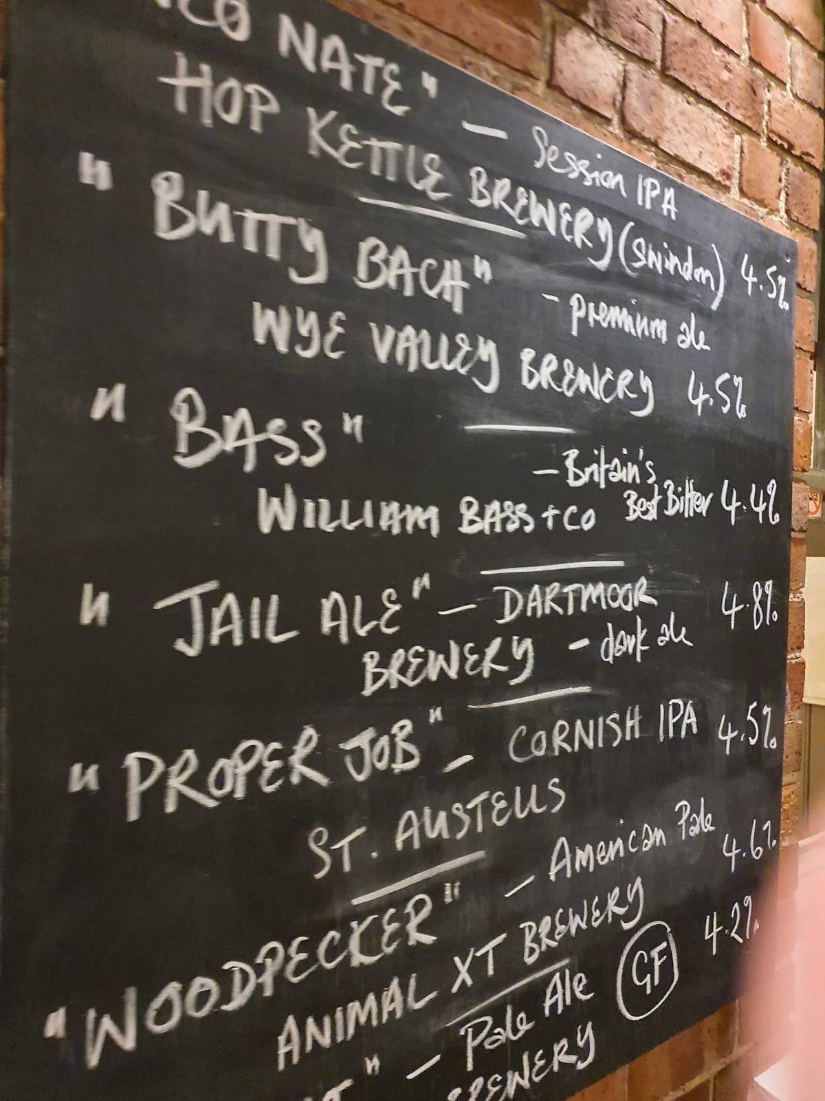 Menu at The Five Bells pub & bar, Swindon