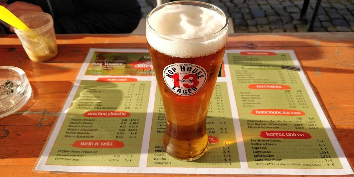 Speisekarte von The Irish Rover Biergarten pub & Bar, Oberhausen