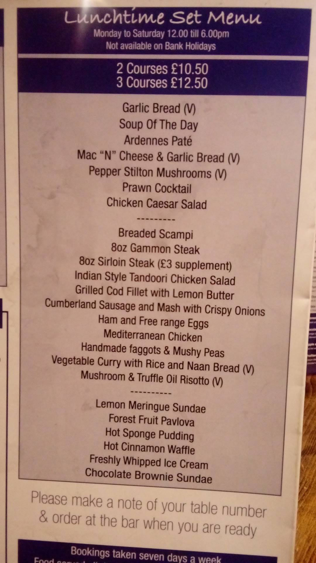 Menu at The Spring Hill pub & bar, Wolverhampton