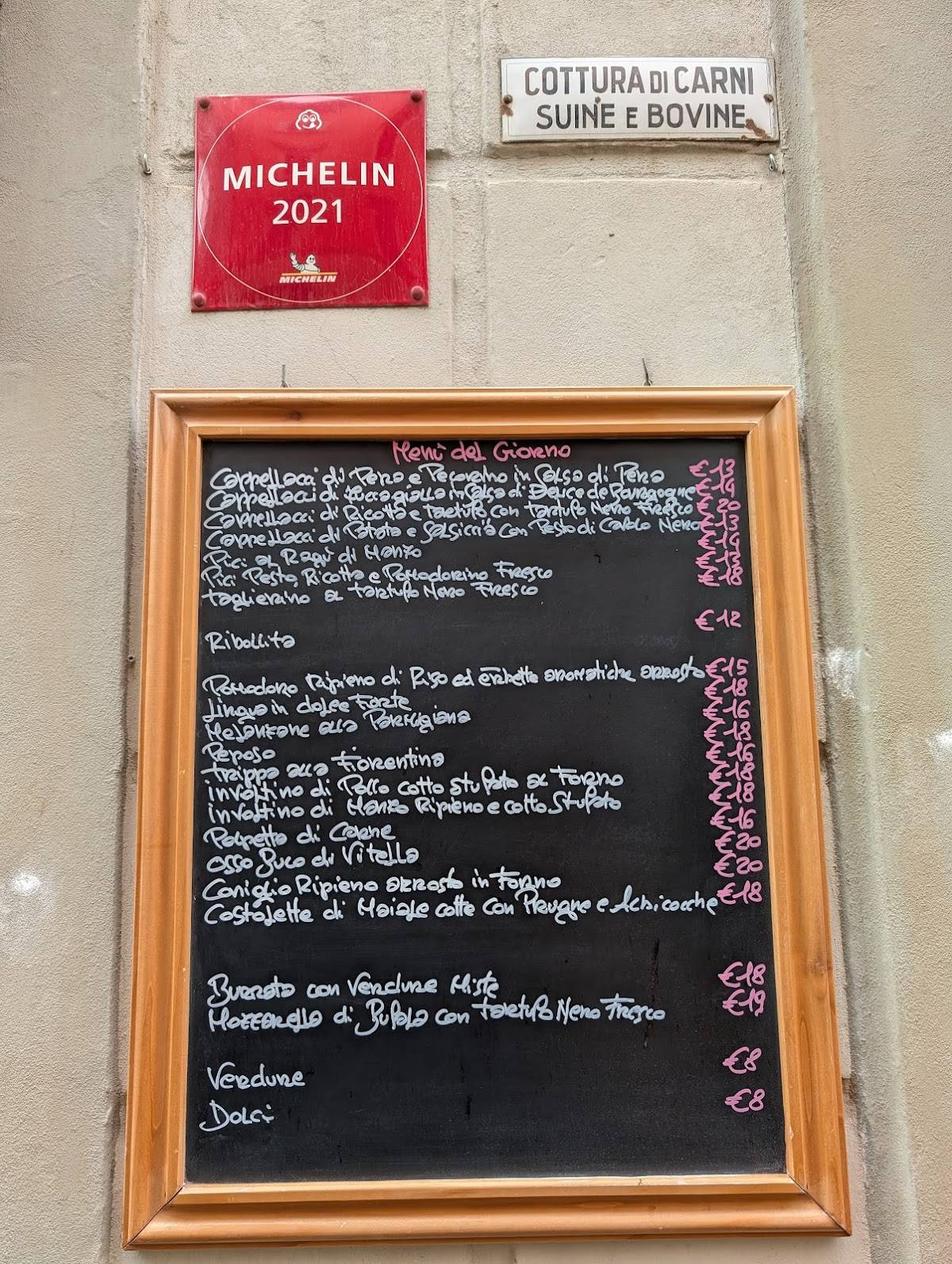 Menu at Zeb pub & bar, Florence