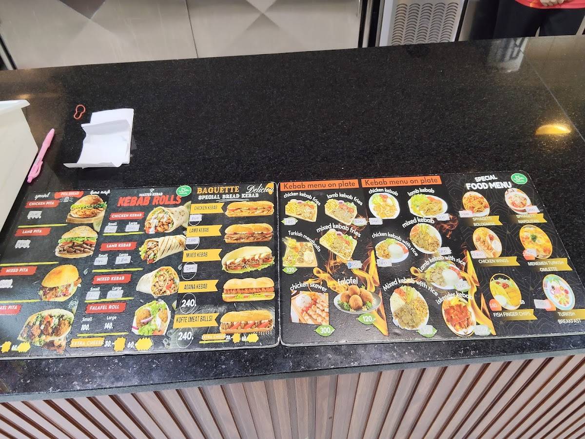 Carta del restaurante Pumpui Turkish Kebab, Pattaya