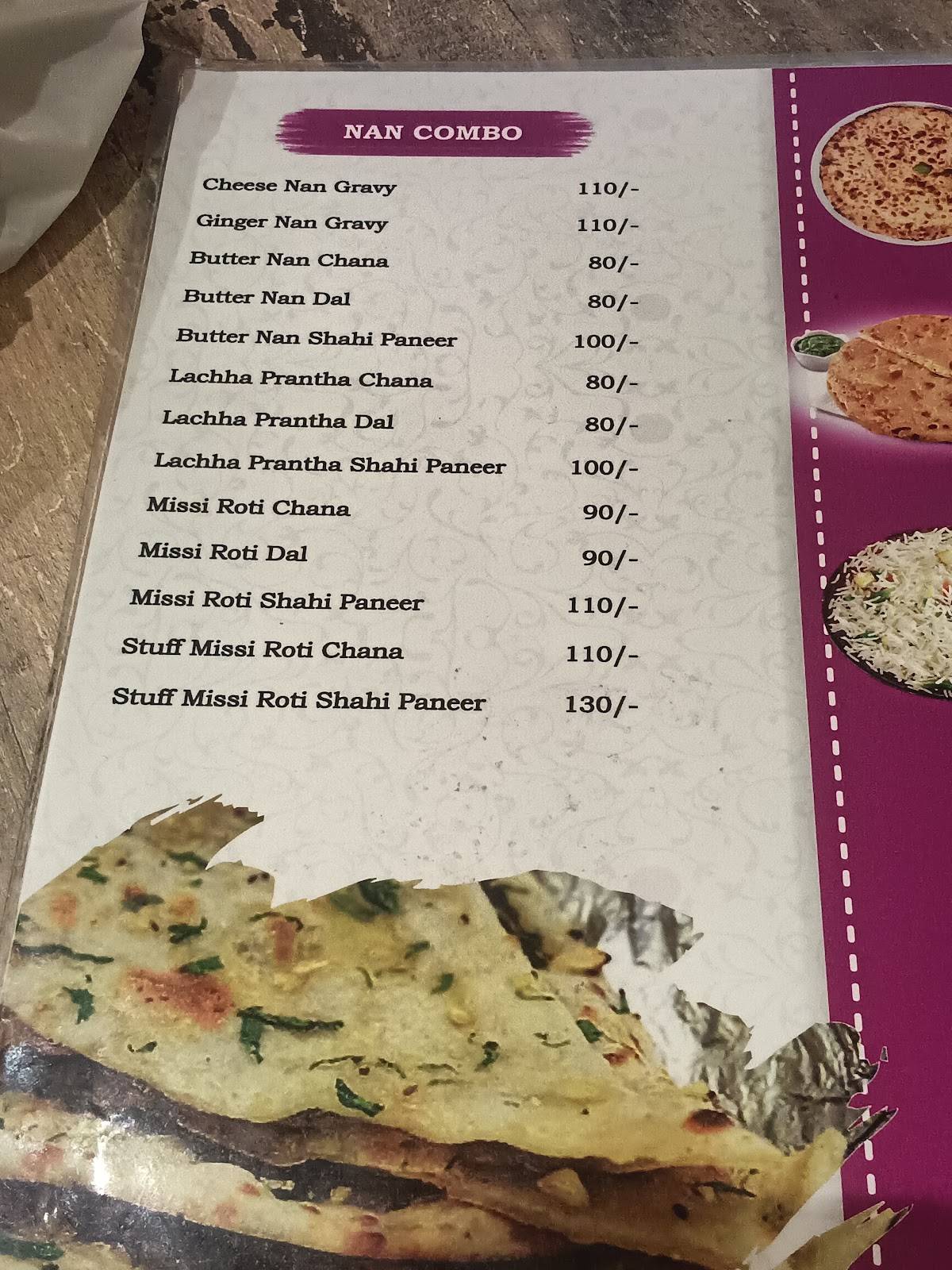 Menu at Punjabi Chulha, Ambala Cantt, 135