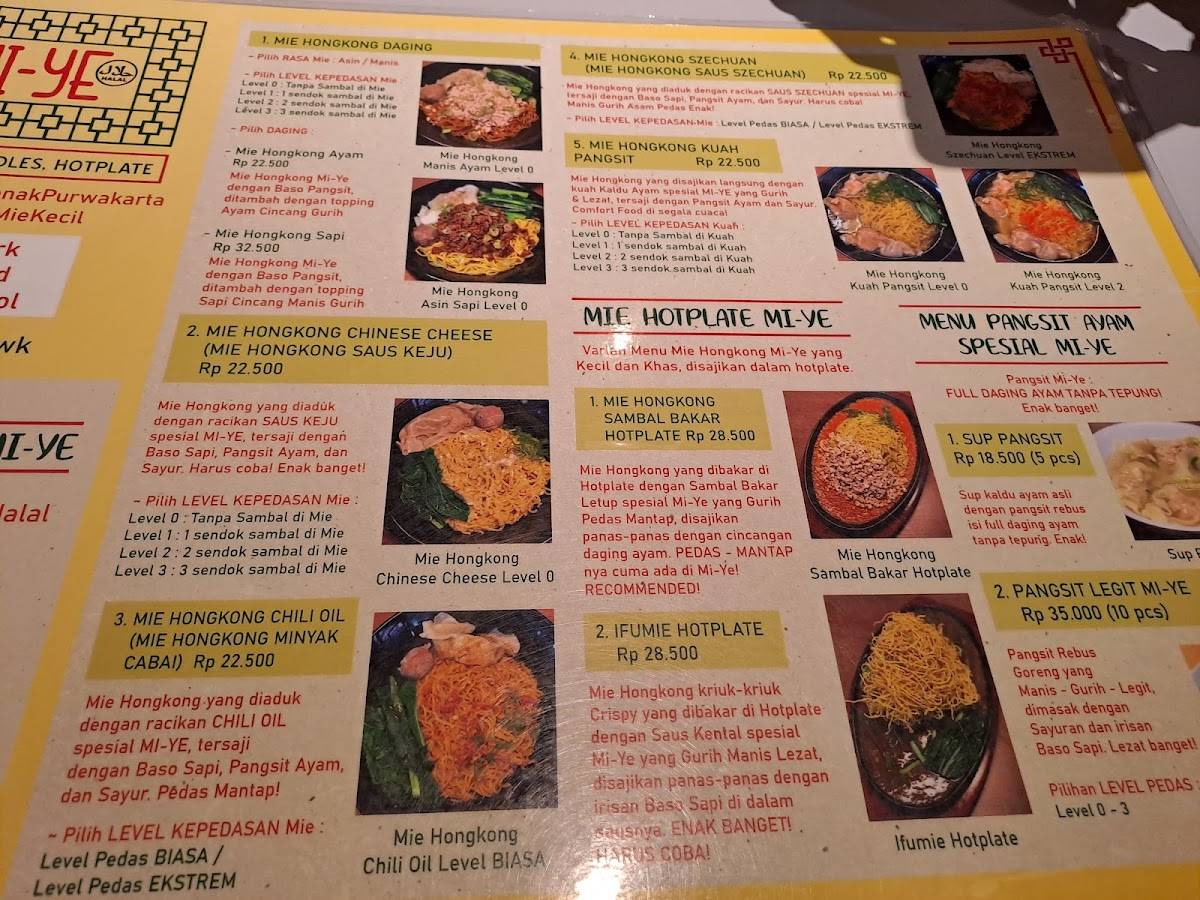 Carta del restaurante Miye Resto, Purwakarta, Jl. Ibrahim Singadilaga ...